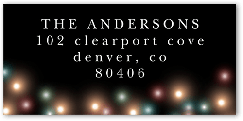 Colorful Bokeh Border Address Label by Yours Truly | Shutterfly