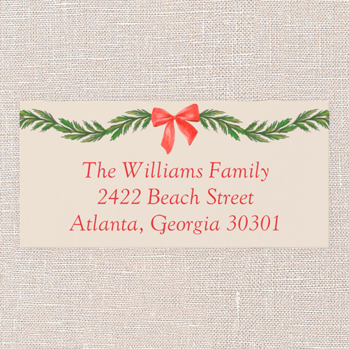 Evergreen Garland Delight Address Label by Yours Truly | Shutterfly
