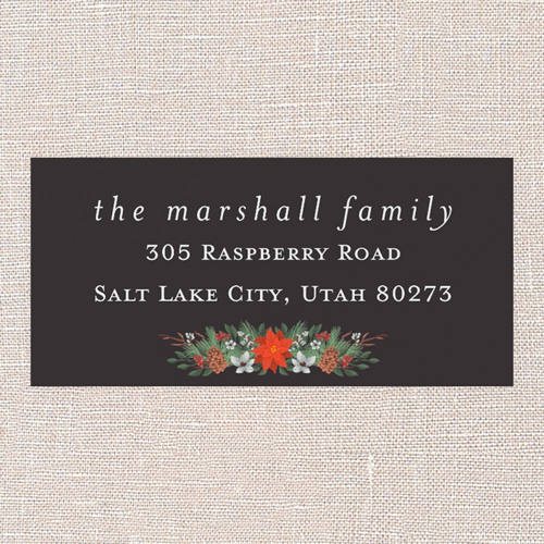 Winter Botanical Border Address Label by Yours Truly | Shutterfly