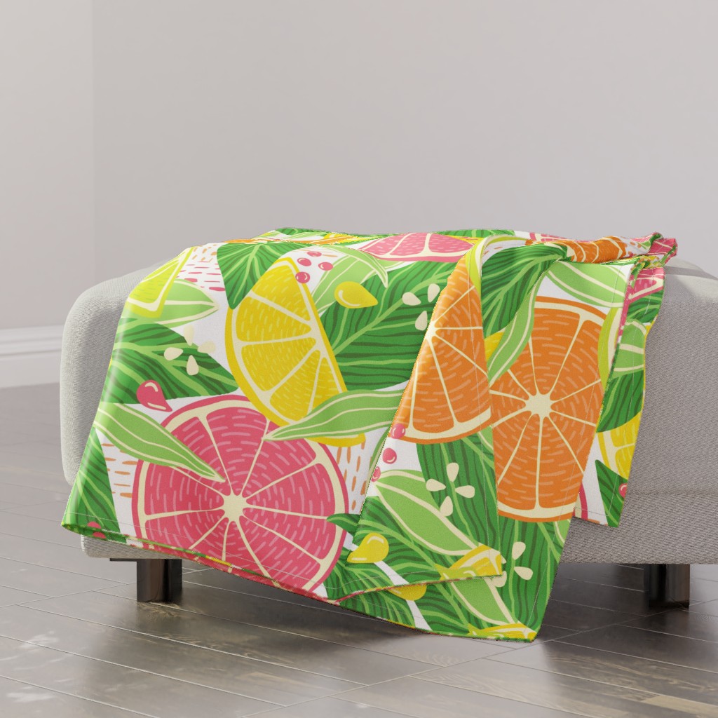 Tropical Summer Citrus Fruit Slices - Multi Blanket | Shutterfly