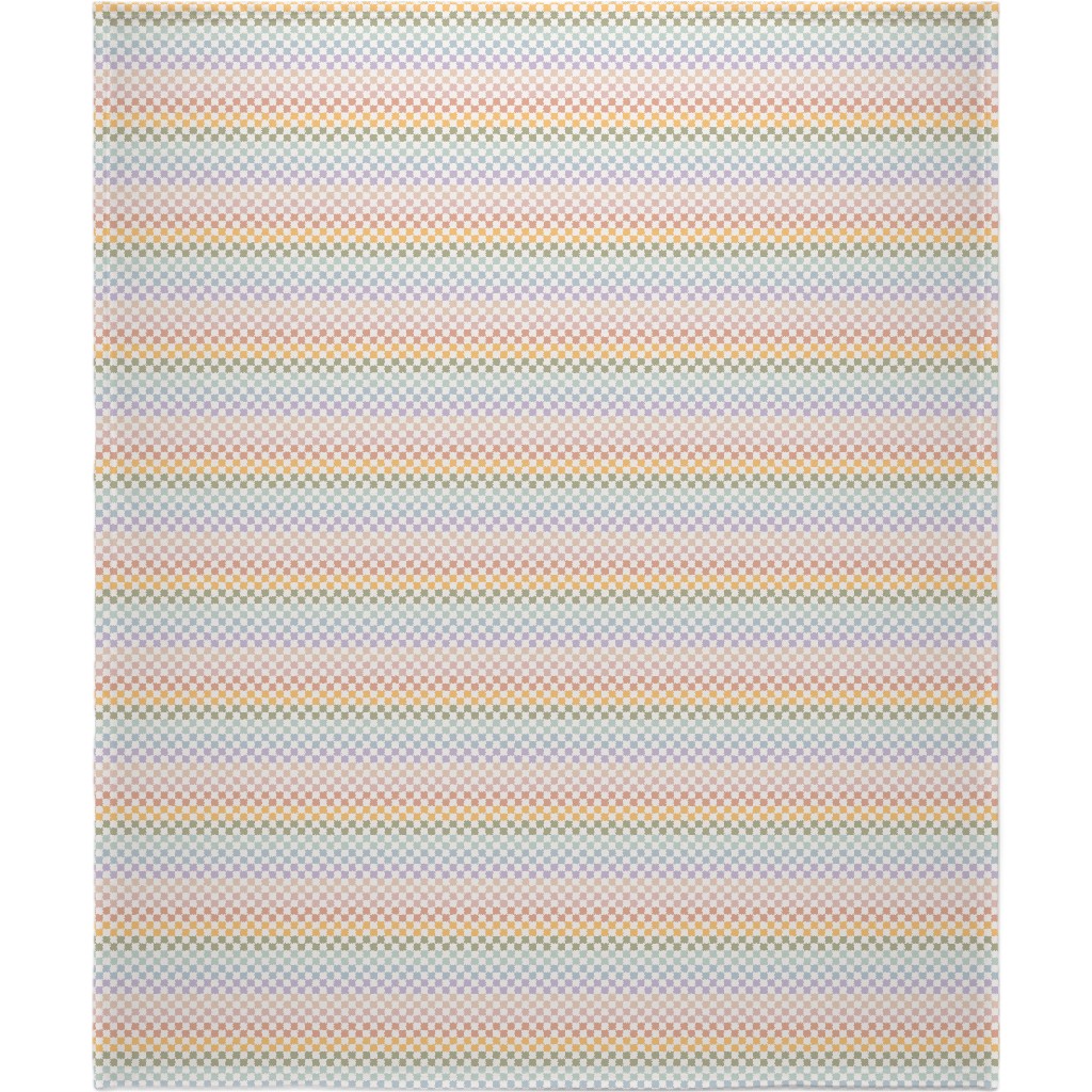 Boho Rainbow Checks Plaid - Multi Blanket | Shutterfly