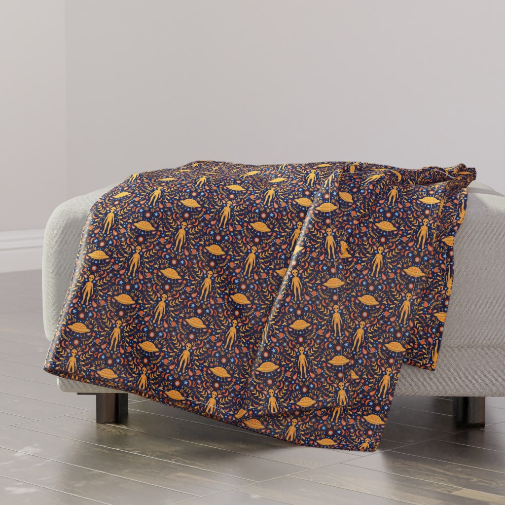 Folk Art Alien Blanket | Shutterfly