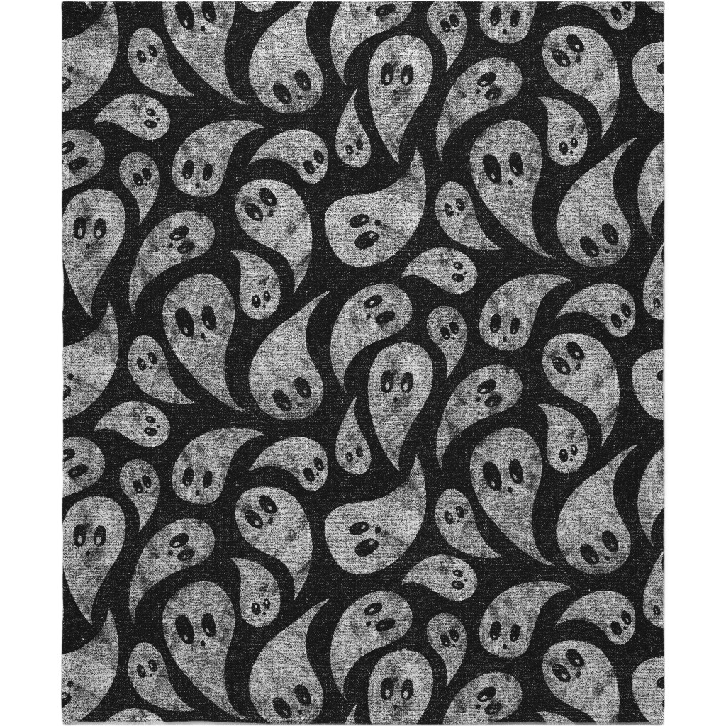 Spooky Ghosts - Black Picnic Blanket | Shutterfly