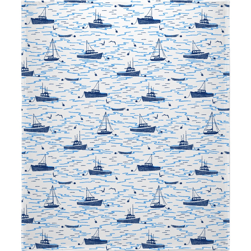 Harbor Boats - Blue Wallpaper | Shutterfly