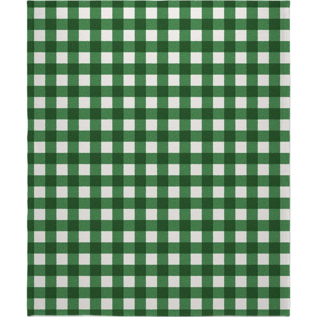 Gingham Linen - Green Blanket | Shutterfly
