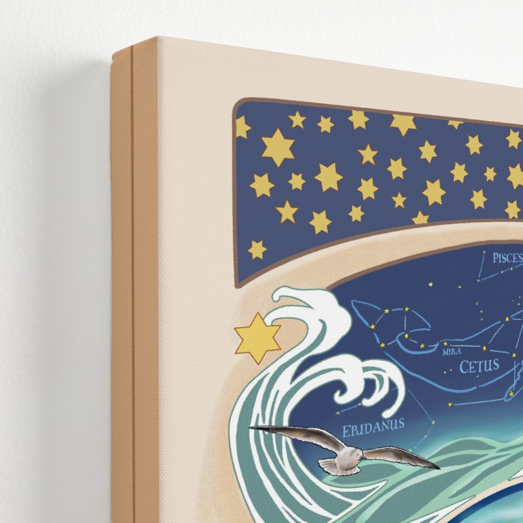 Art Nouveau Cetus the Humpback Whale Canvas Print | Shutterfly