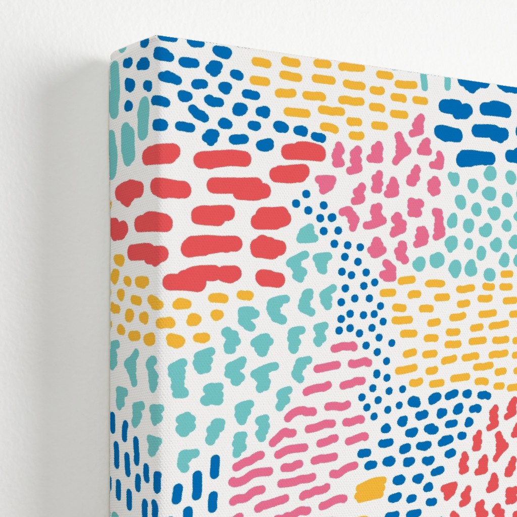 Abstract Colorful Dots and Dashes - Multi Wall Art | Shutterfly