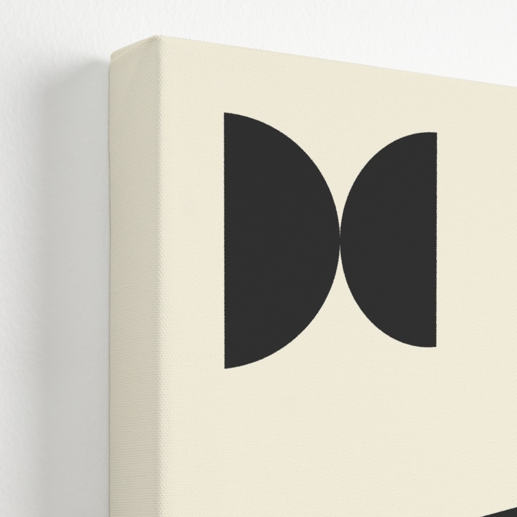 Minimal Geometric Abstract Bauhuas - Cream and Black Canvas Print | Shutterfly