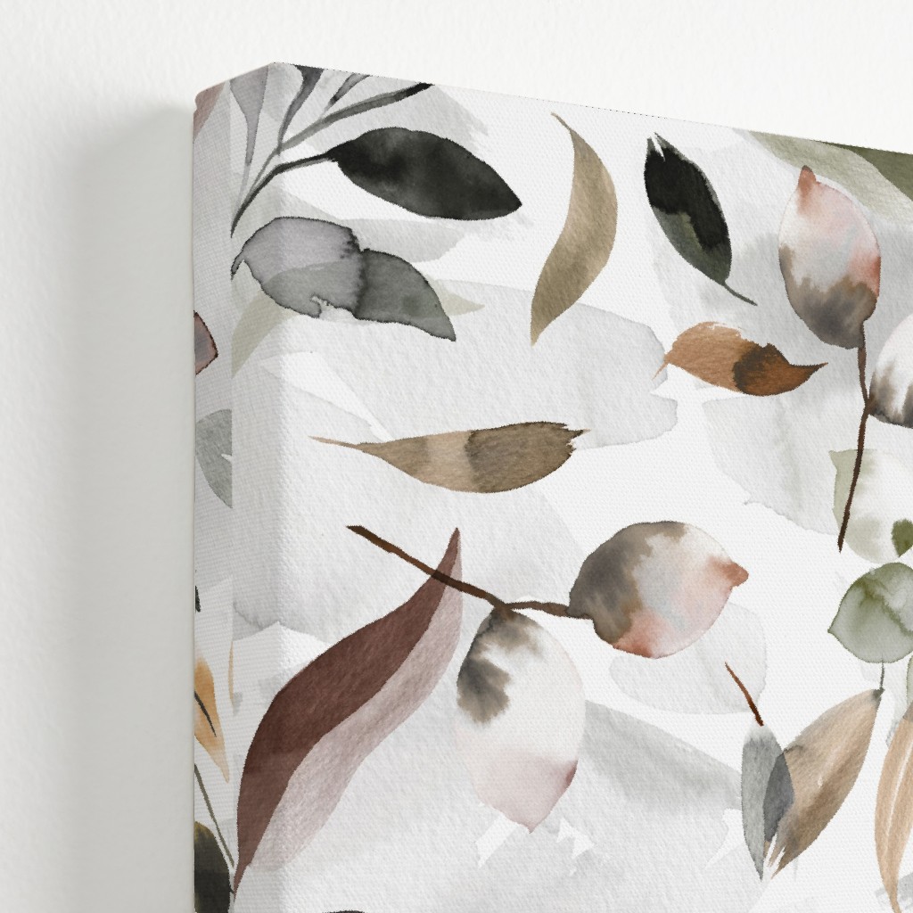 Watercolor Botanical Leaves - Beige Canvas Print | Shutterfly
