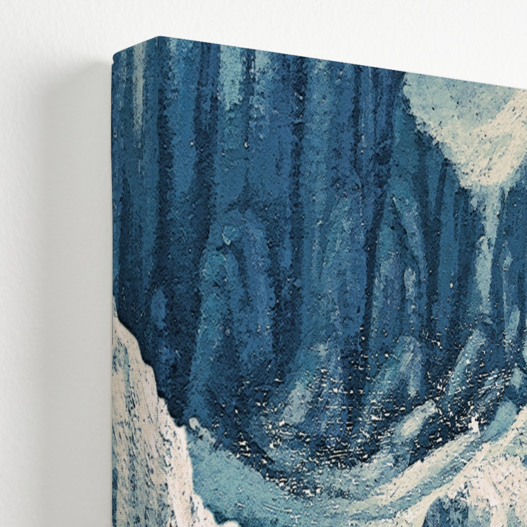 Vintage Snowy Mountains - Blue Wall Art | Shutterfly