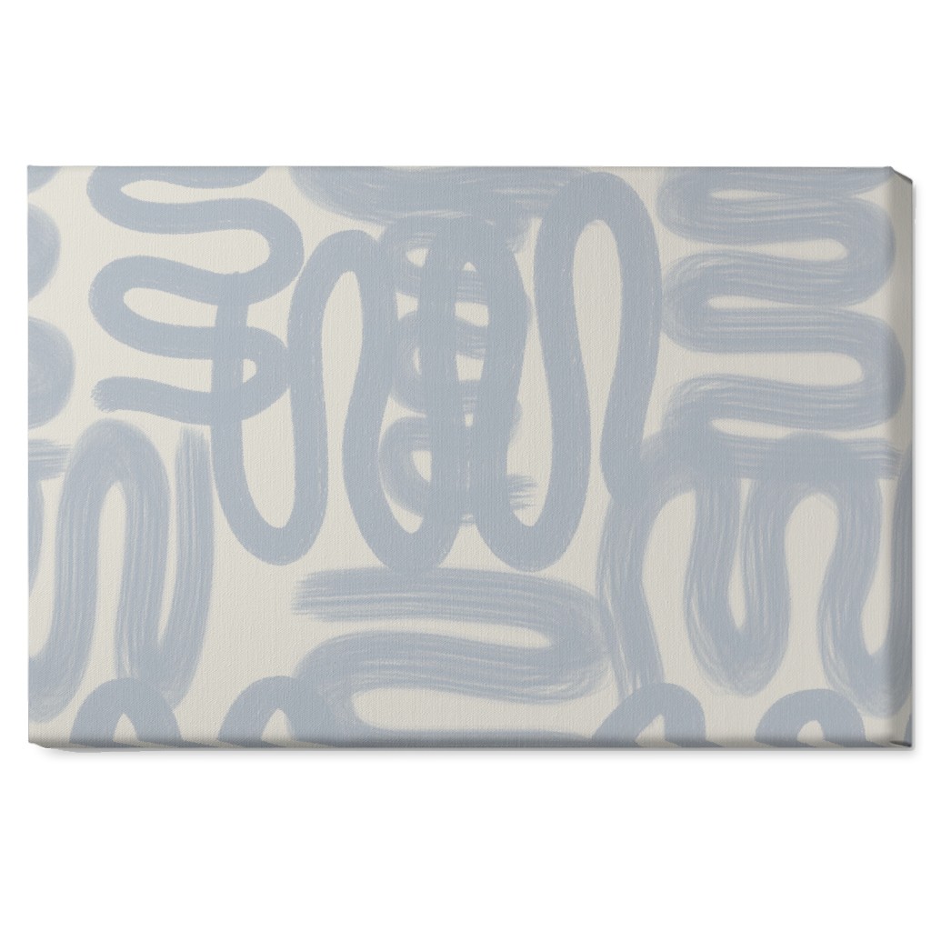 Squiggle - Blue and Cream Wall Art | Shutterfly