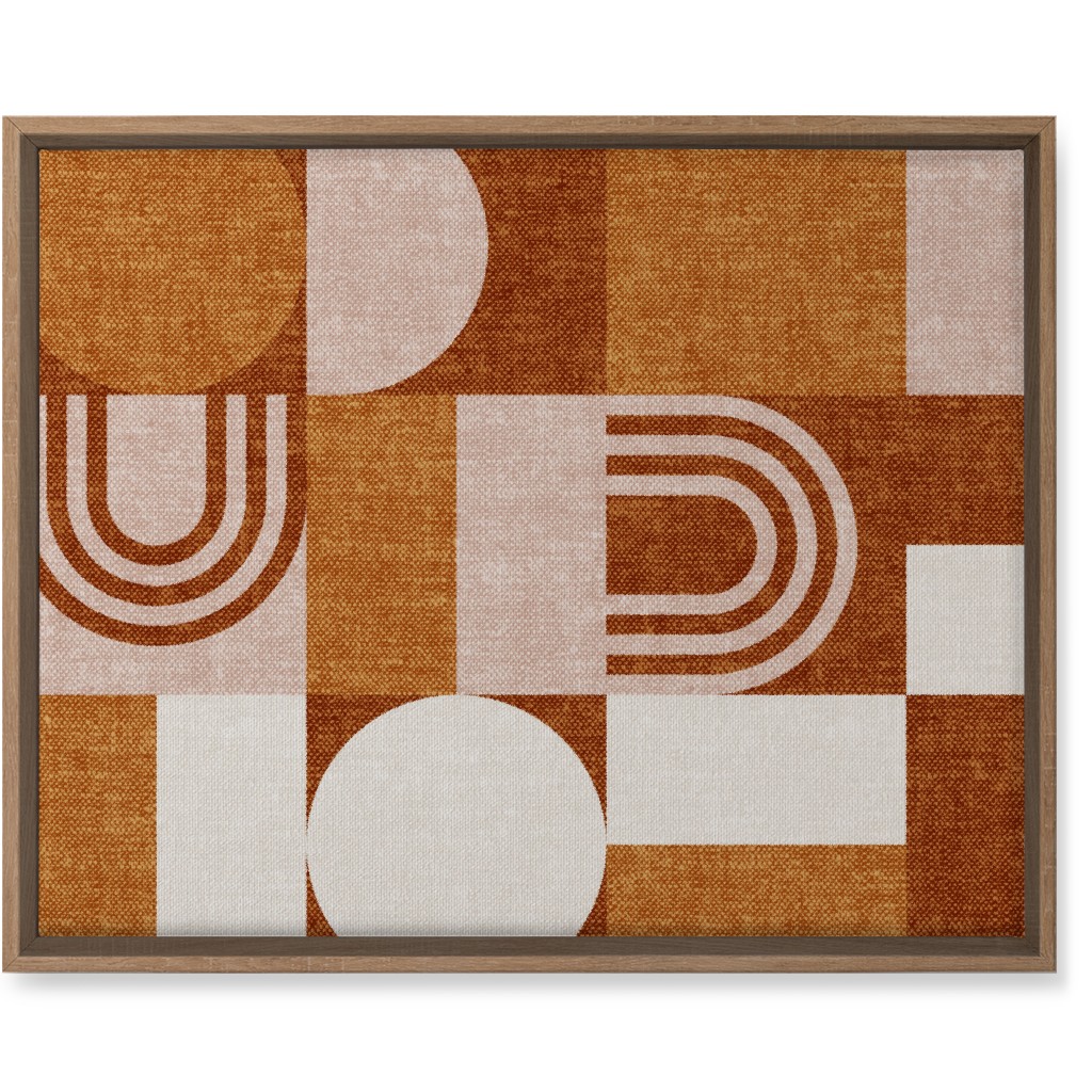 Aria Geometric Patchwork - Orange Wall Art | Shutterfly