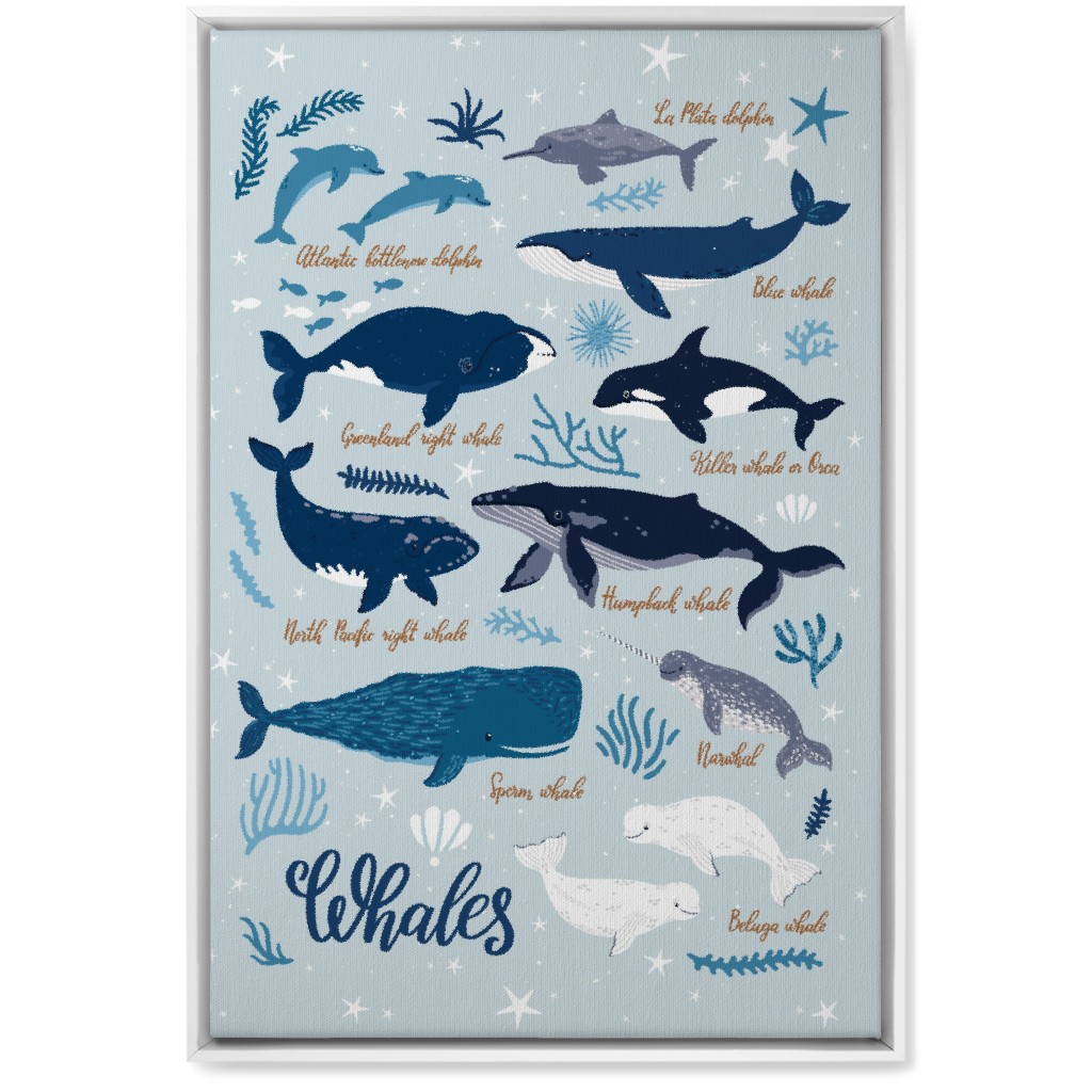 Whales of the Sea - Blue Wall Art | Shutterfly