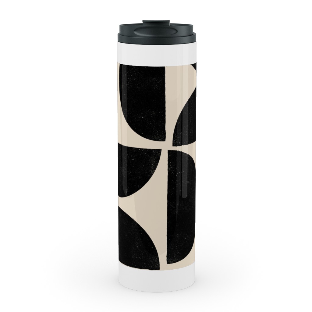 Half Moons - Black and Cream Stainless Mug | Shutterfly