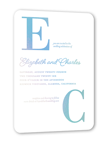 Vibrant Vows 5x7 Personalized Foil Card by Blonde Designs | Shutterfly