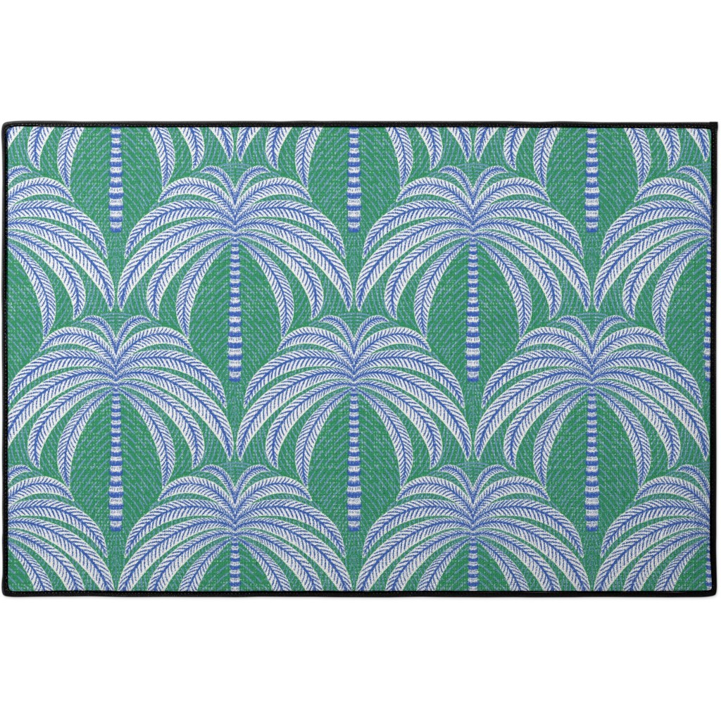 Palm Springs Palm Trees - Green Door Mat | Shutterfly