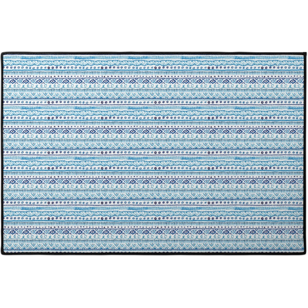Painted Stripe - Blue Door Mat | Shutterfly