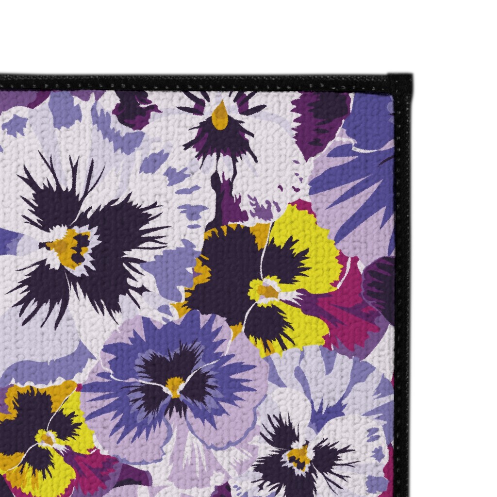 Pansy By Numbers - Purple Door Mat | Shutterfly