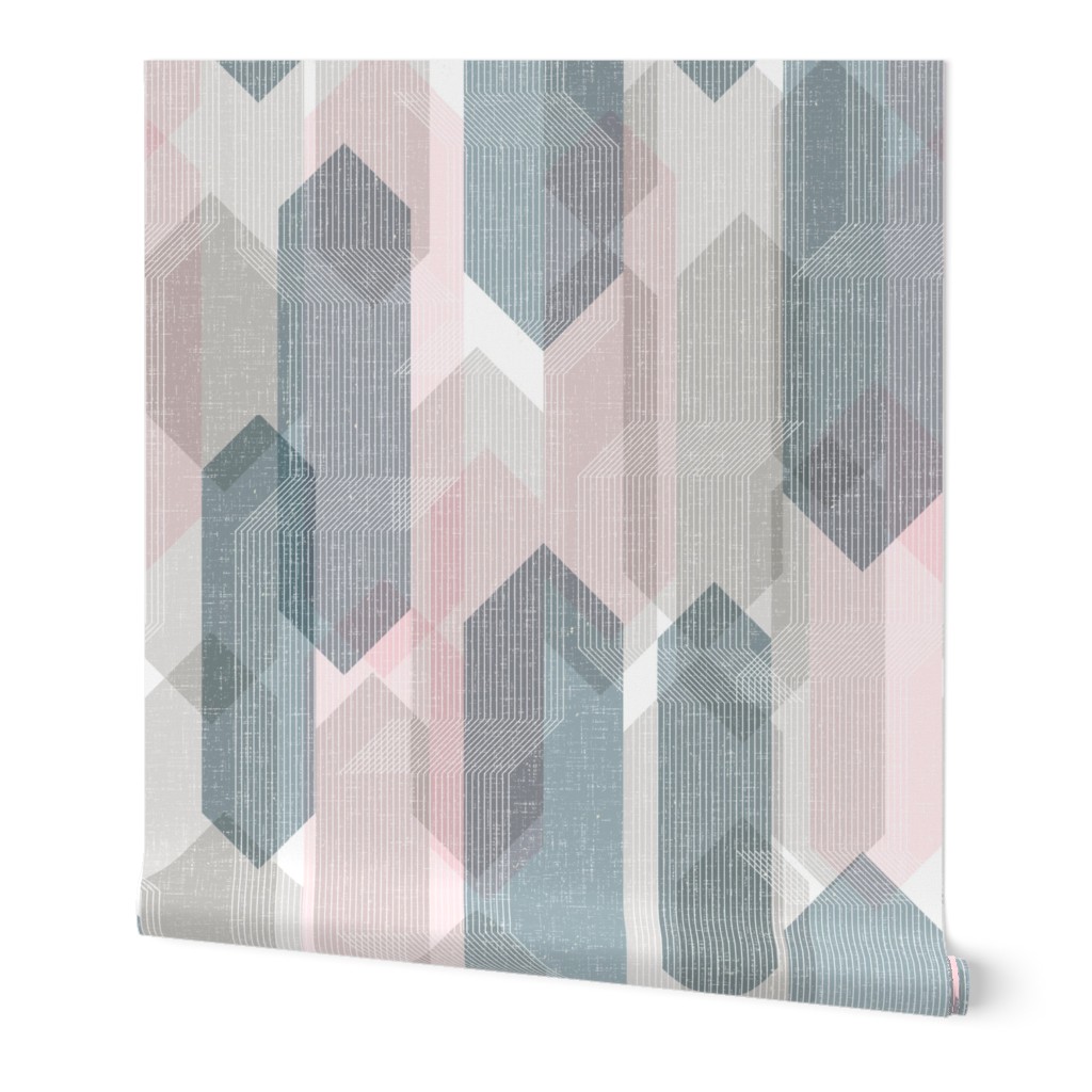 Deco Mod Hex Reflections Wallpaper | Shutterfly