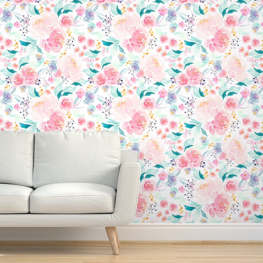 Mermaid Lagoon Floral - Multi Wallpaper | Shutterfly