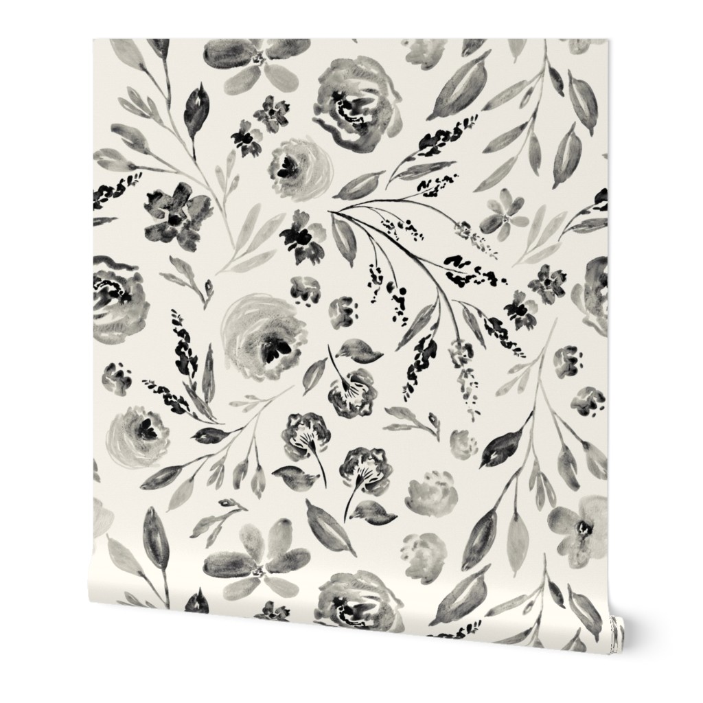 Farmhouse Florals - Ivory Wallpaper | Shutterfly