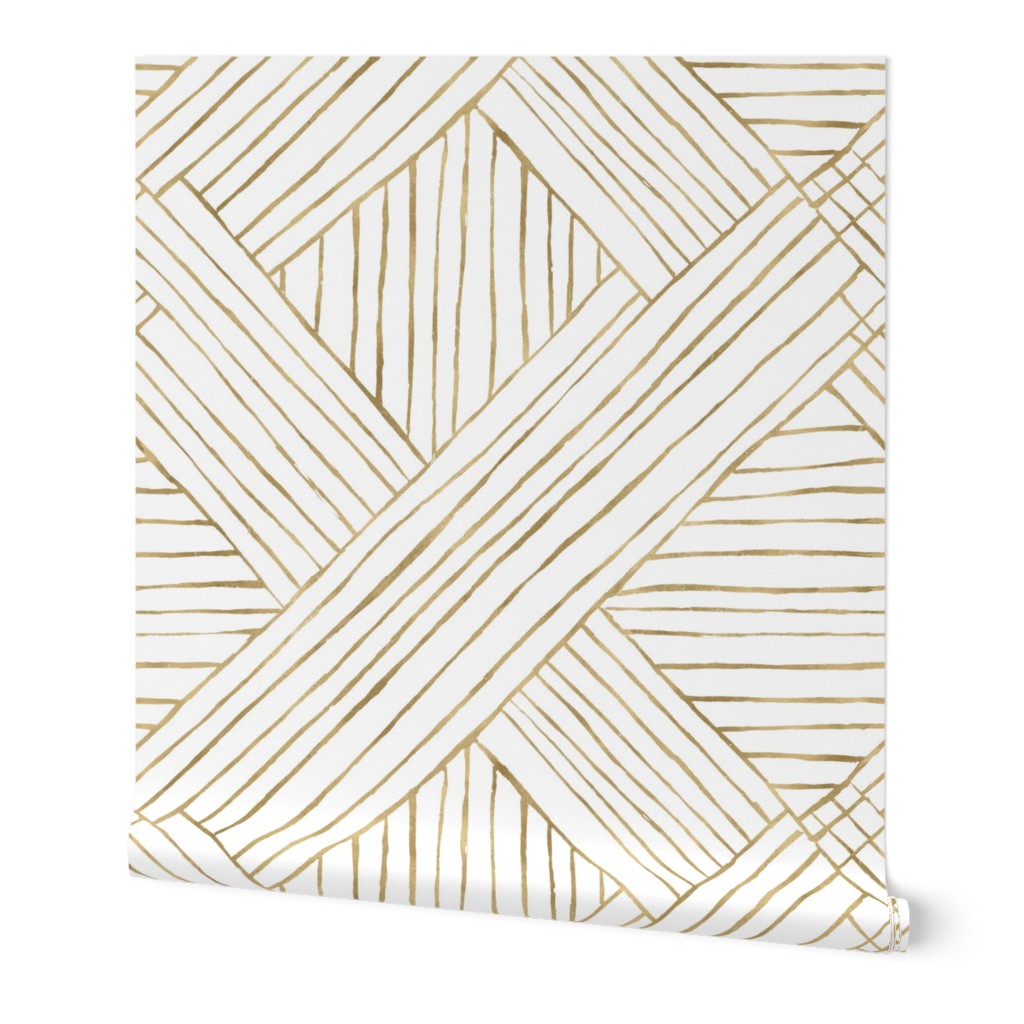 Diamond Stripe - Gold Wallpaper | Shutterfly