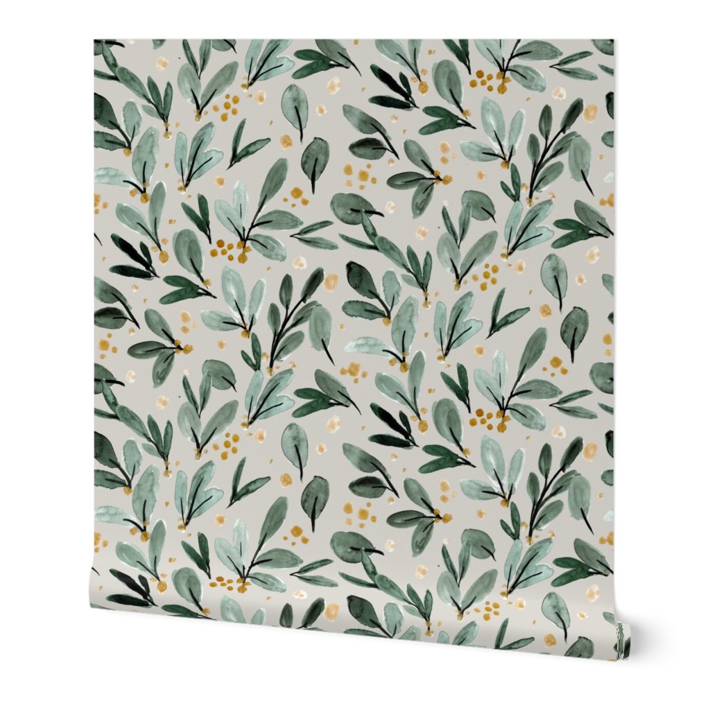 Winterberry Sprigs - Multi Wallpaper | Shutterfly