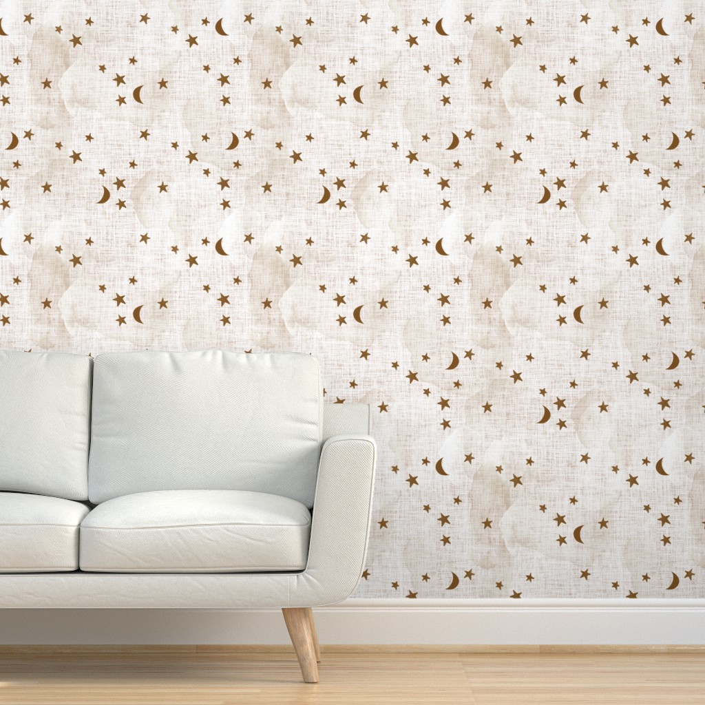 Stars and Moons - Neutral Wallpaper | Shutterfly