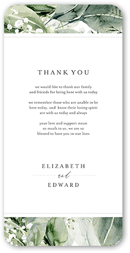 Lovely Lush 4x8 Wedding Menu by Float Paperie | Shutterfly