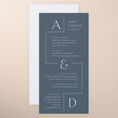 Modern Line 4x8 Wedding Menu by Sarah Hawkins Designs | Shutterfly