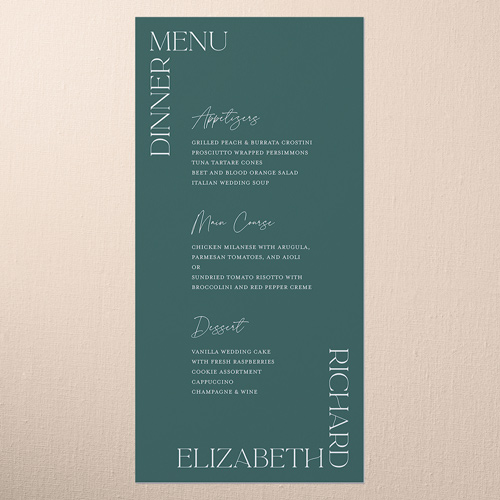 All Around 4x8 Wedding Menu by Sarah Hawkins Designs | Shutterfly