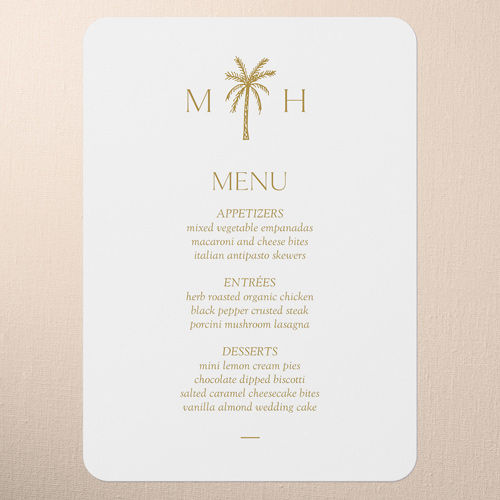 Editable Icon 5x7 Wedding Menu by Yours Truly | Shutterfly
