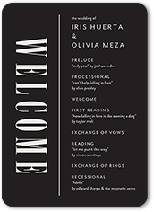 Cursive Captions 4x8 Wedding Program by Hello Little One | Shutterfly