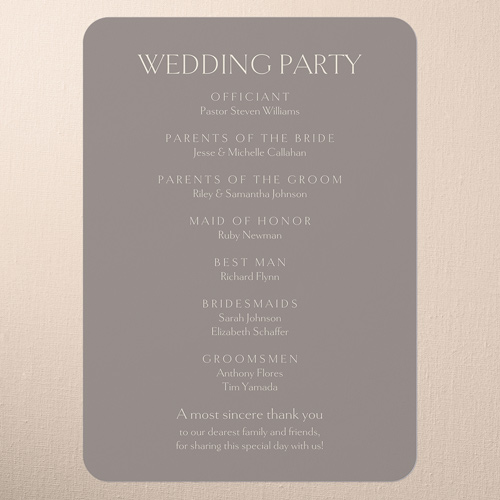 Floral Fantasy 5x7 Wedding Program by Jill Smith | Shutterfly