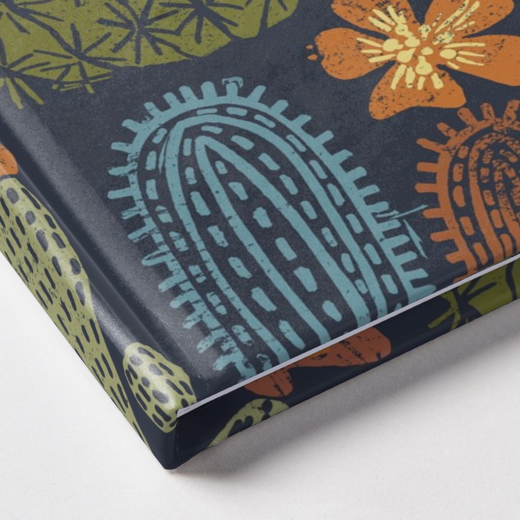 Cactus Garden - Block Print Style - Dark Journal | Shutterfly