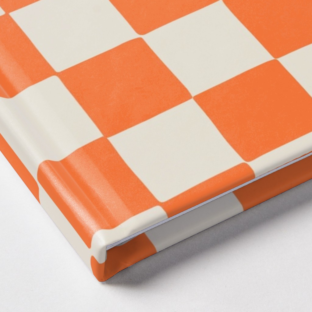 Retro Checkerboard - Bright Orange Journal | Shutterfly