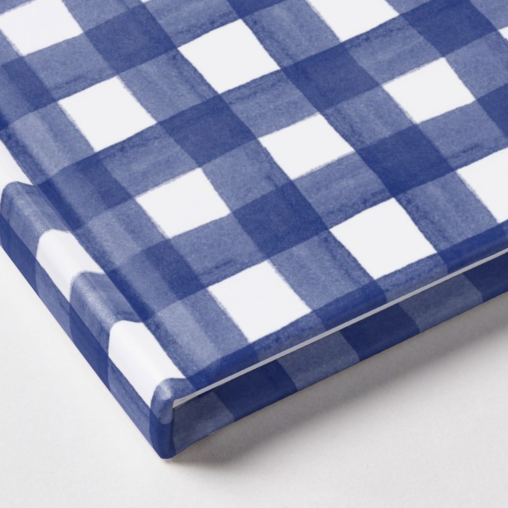 Watercolor Gingham - Navy Blue Journal | Shutterfly