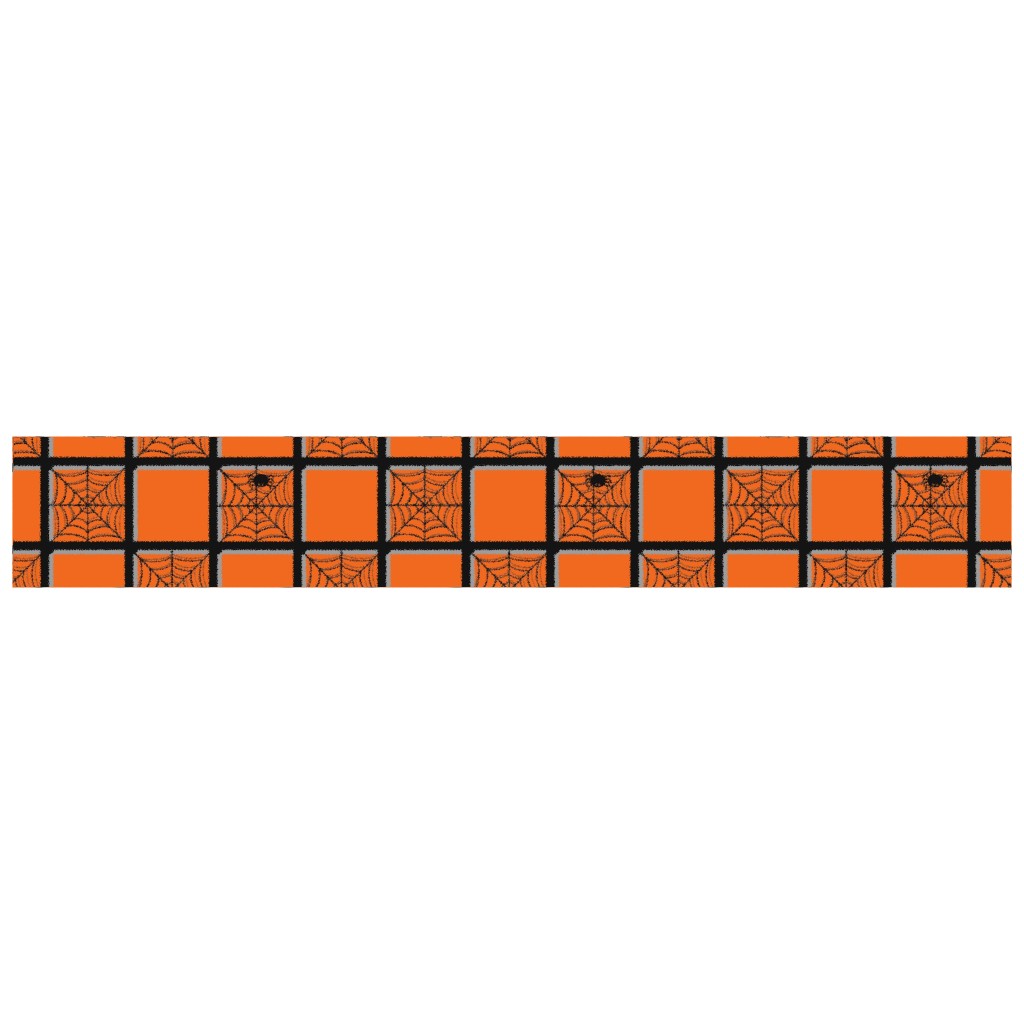 Orange Plaid Spider Webs Latte Mug | Shutterfly