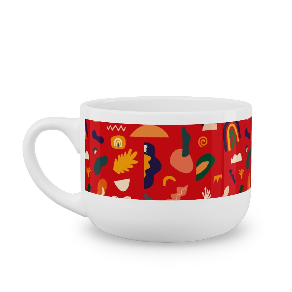 Seamless Pattern - Red Latte Mug | Shutterfly
