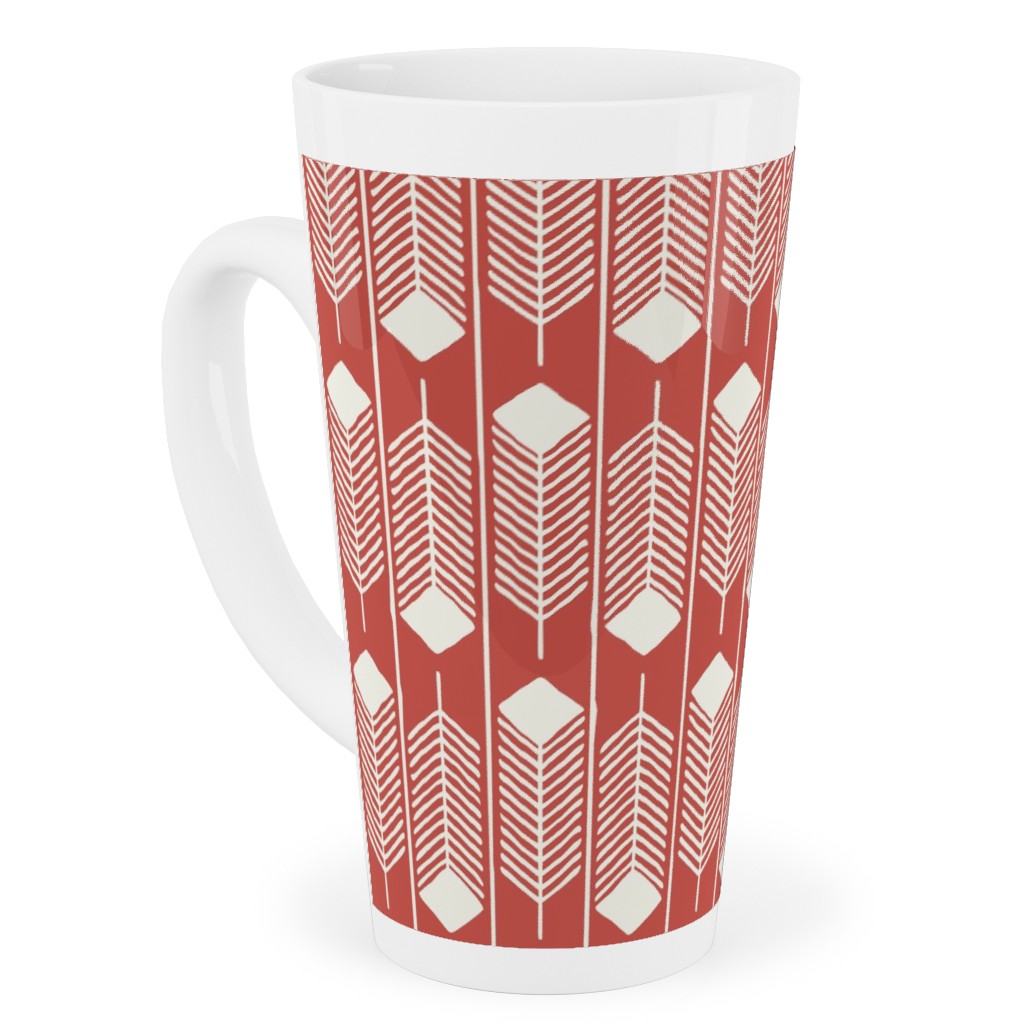 Feathers Charging - Red Tall Latte Mug | Shutterfly