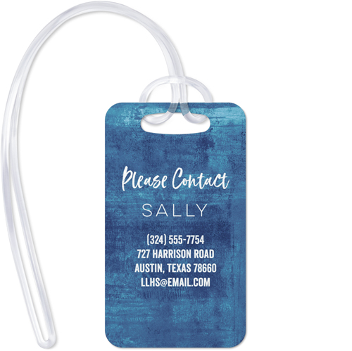 Playful Patterns Indigo Watercolor Luggage Tag | Shutterfly