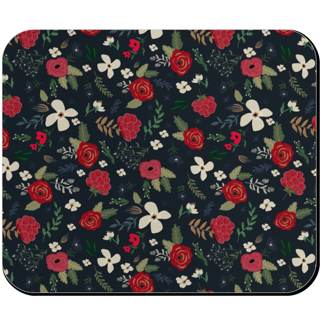 Fancy Winter - Navy Background Mouse Pad | Shutterfly