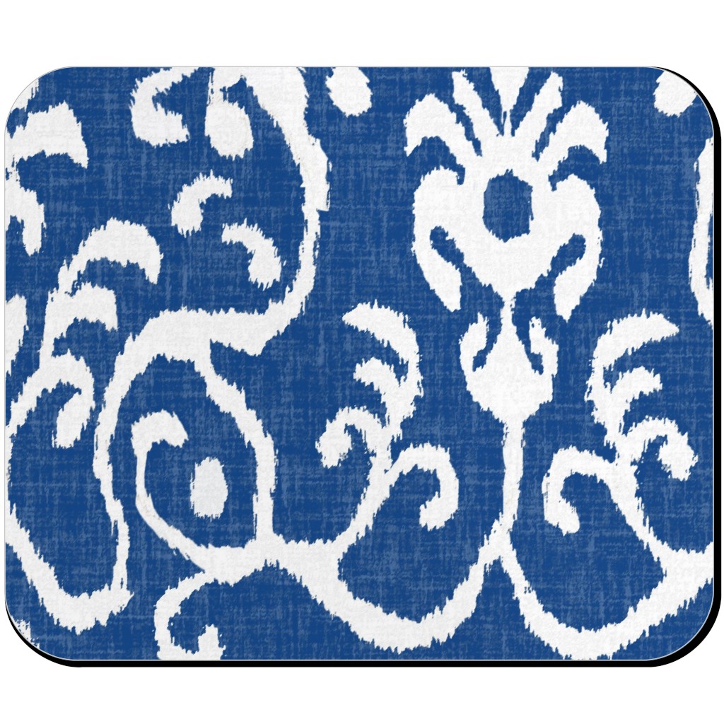 Lucette Ikat - Navy Mouse Pad | Shutterfly