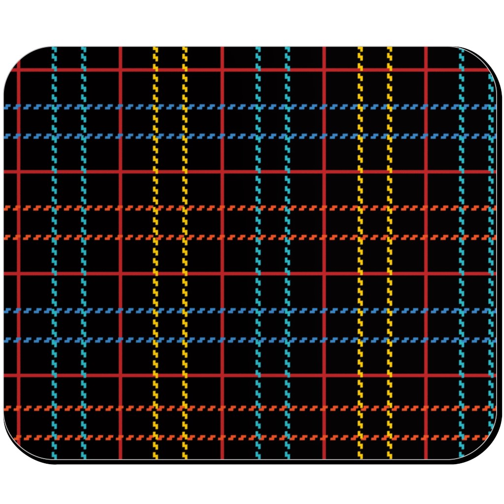 Grid Plaid - Dark Multi Mouse Pad | Shutterfly