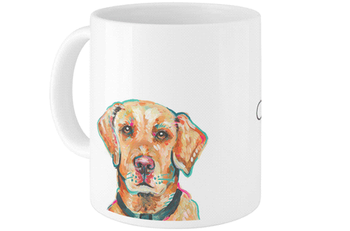 Yellow Lab Custom Text Mug | Mugs | Shutterfly