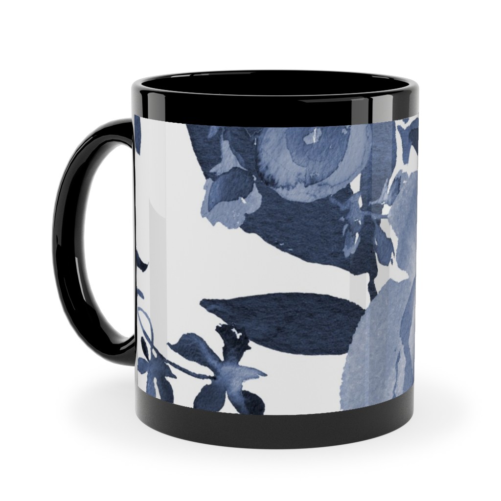 Blue and White Florals - Indigo Ceramic Mug | Shutterfly