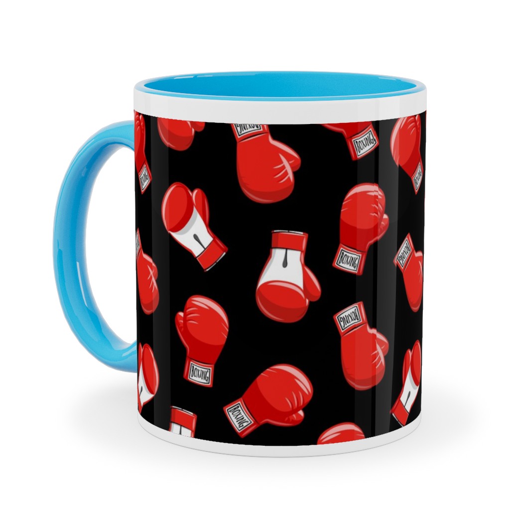 Boxing Gloves - Red on Black Ceramic Mug | Shutterfly