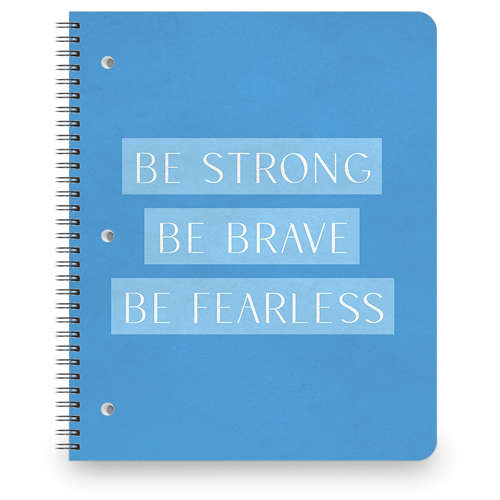 Strong Brave Fearless Large Notebook by Shutterfly | Shutterfly