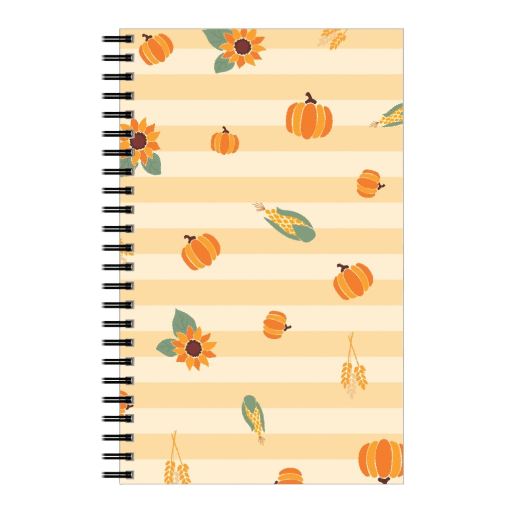 Autumn Nature Stripes - Orange Notebook | Shutterfly