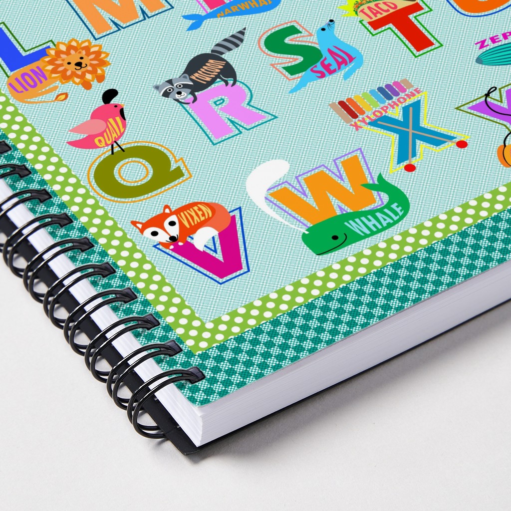 Kids Alphabet Abcs - Multi on Blue Notebook | Shutterfly